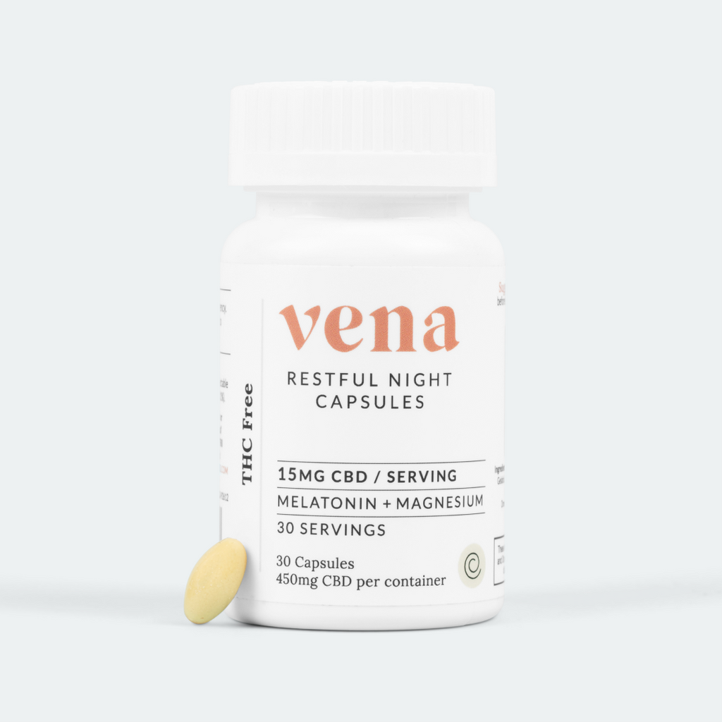 CBD + Melatonin Pills - Vena CBD's Restful Night for Sleep